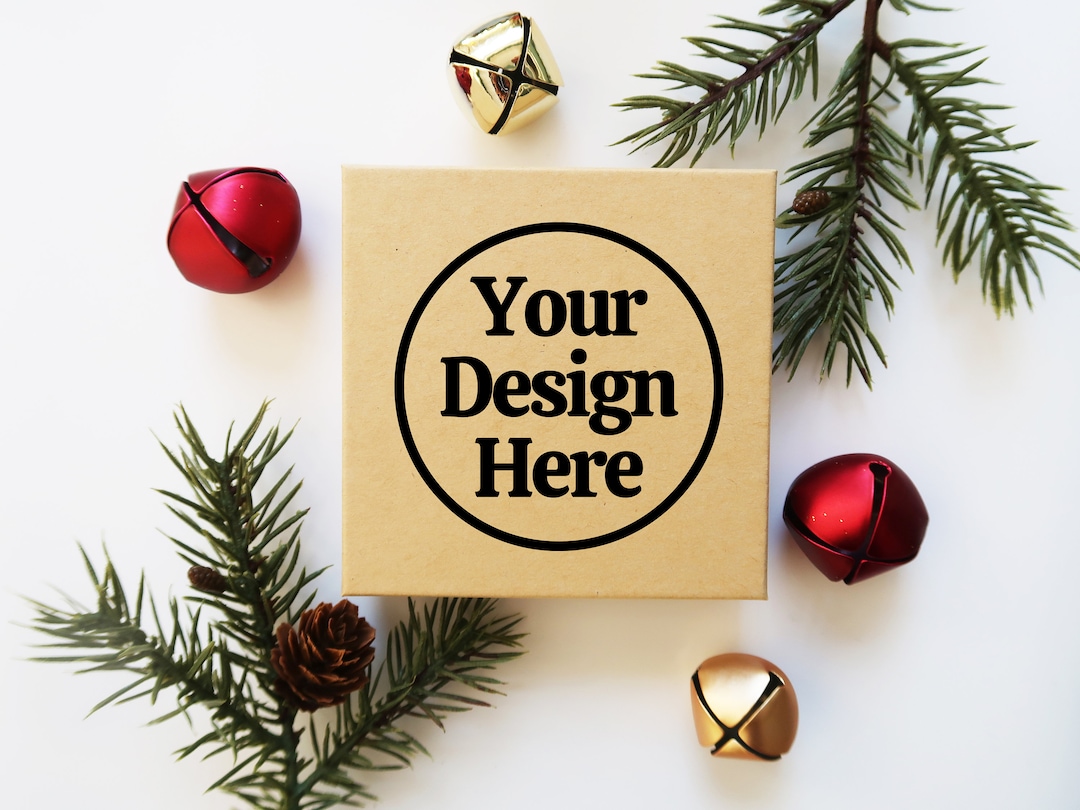 Christmas Gift Box Mockup, Kraft Box Mockup, Ornament Box Mockup ...