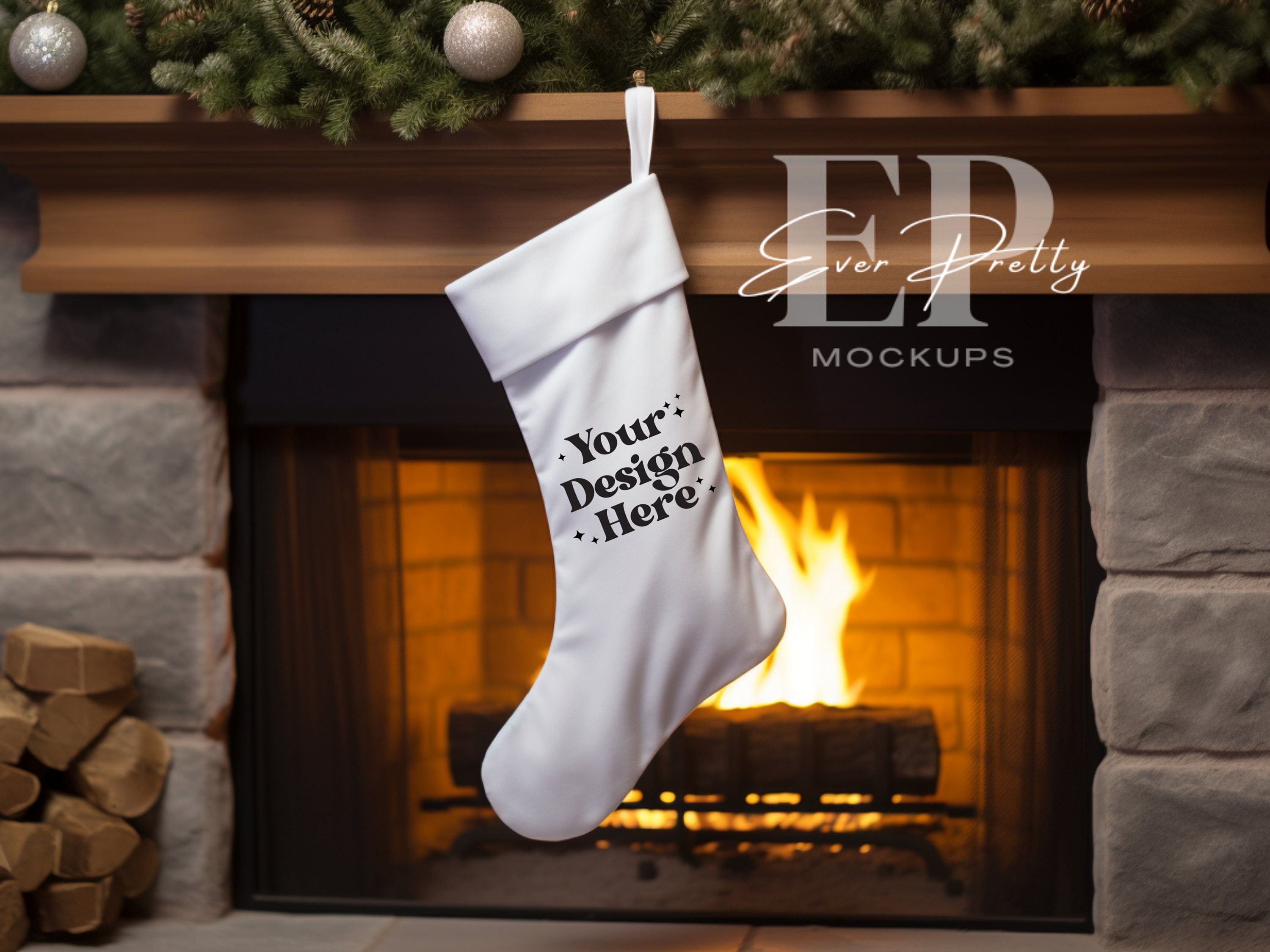 Stocking Mockup Christmas Stocking Mockup Sublimation Stocking Mockup ...