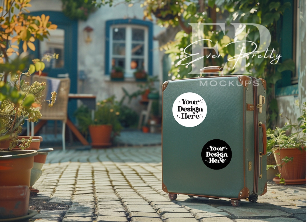 Luggage Sticker Mockup Luggage Mockup Suitcase Mockup Sticker Product ...