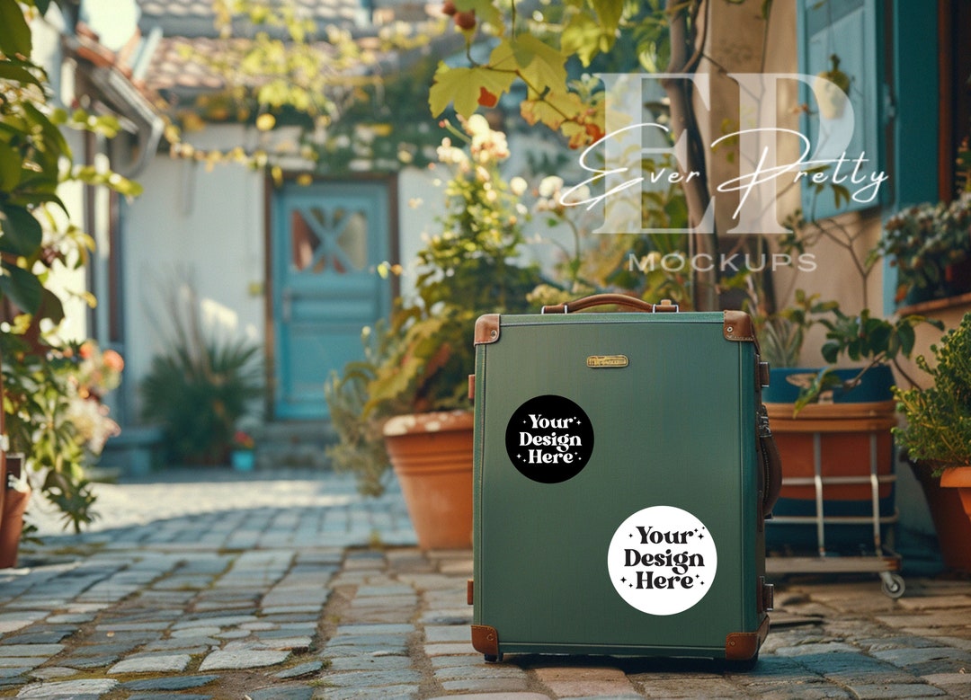Luggage Sticker Mockup Luggage Mockup Suitcase Mockup Sticker Product ...