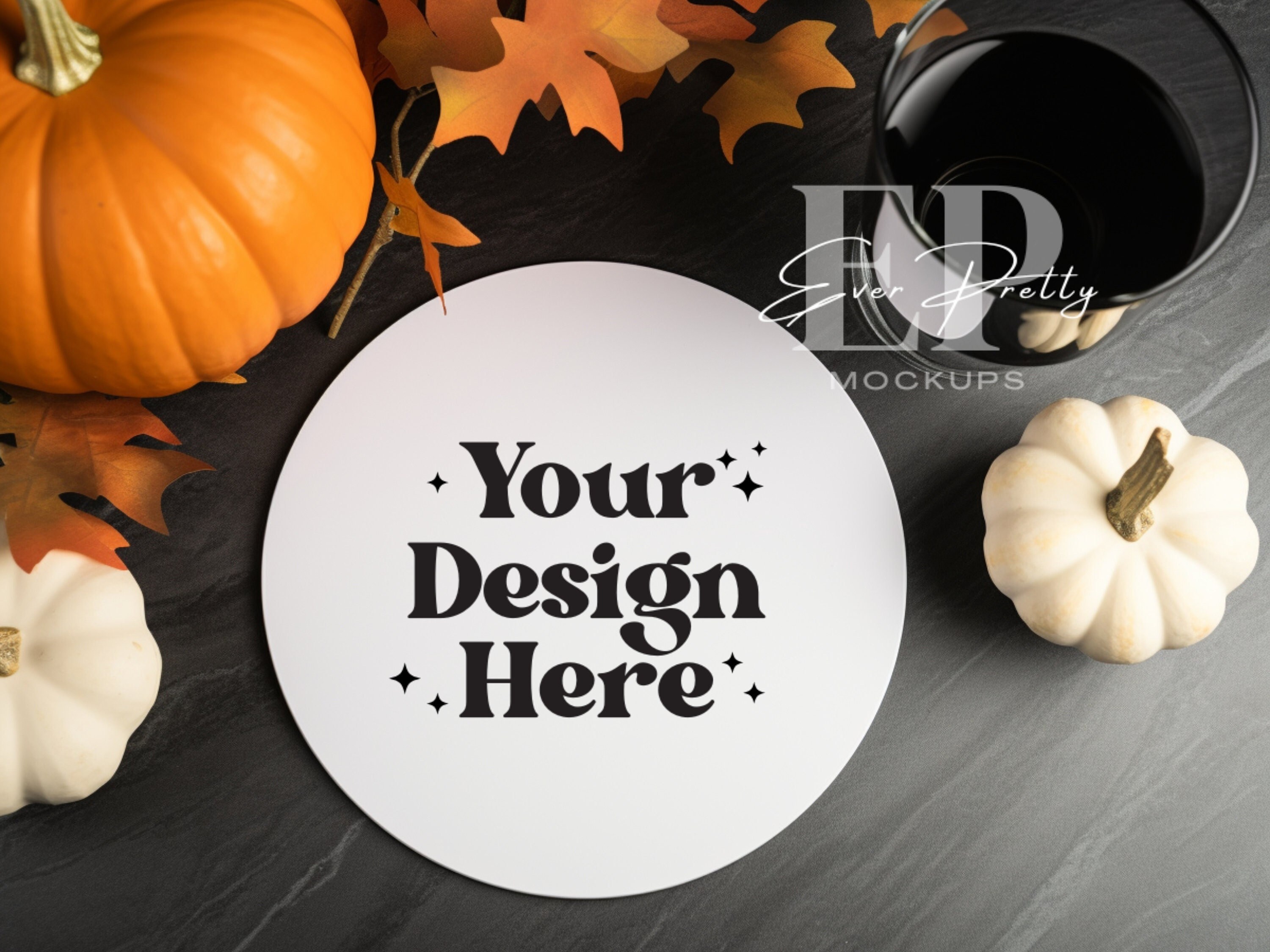 Sublimation Coaster Mockup Blank Coasters Mockup Round Coasters Mockup ...