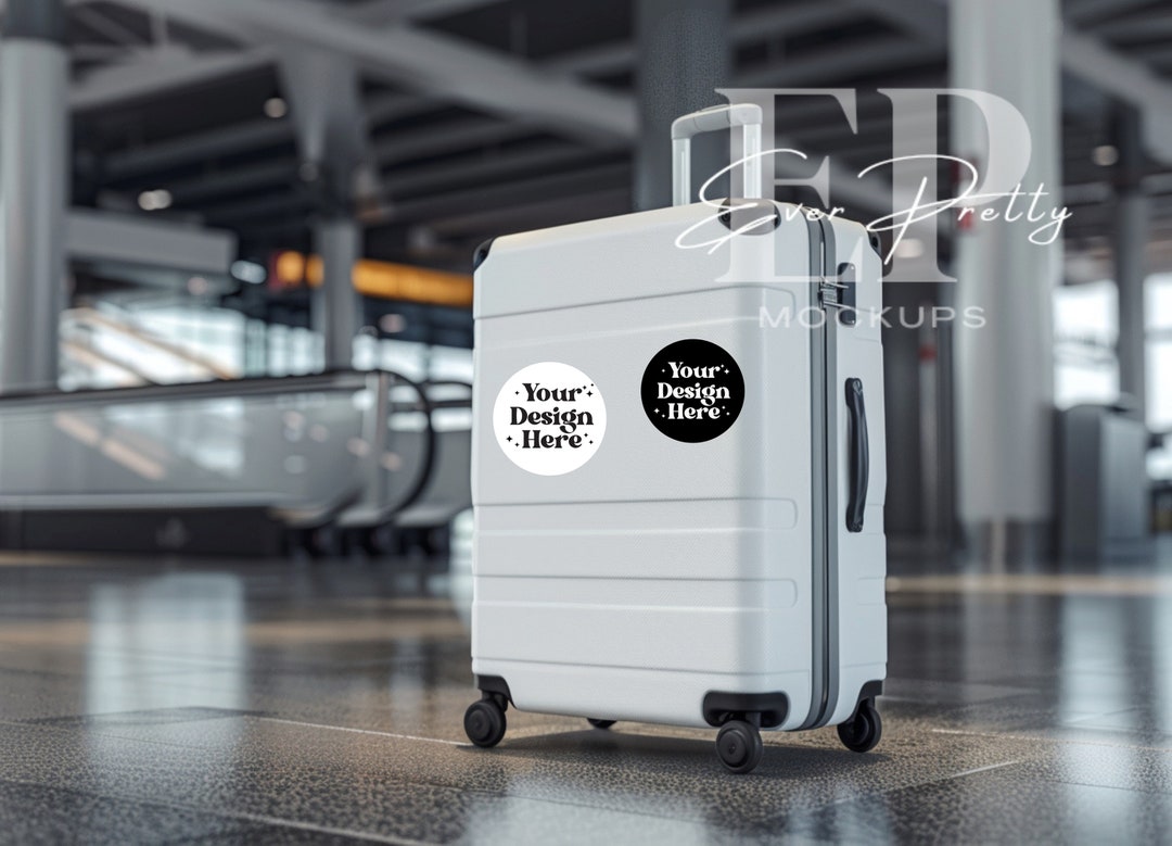 Luggage Sticker Mockup Luggage Mockup Suitcase Mockup Sticker Product ...
