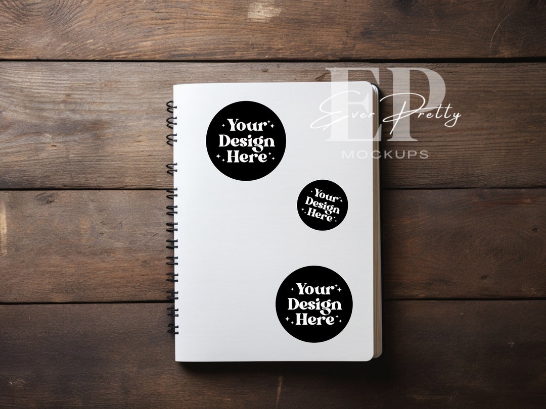 Sticker Mockup Journal Sticker Mockup Sticker Mockups Notebook Stickers ...