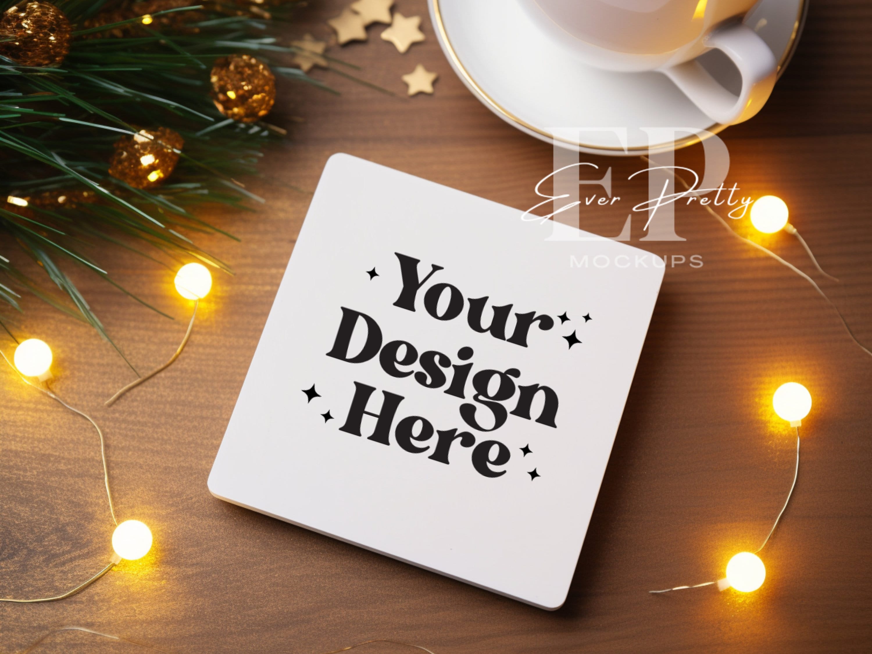 Sublimation Coaster Mockup Blank Coasters Mockup Square Coasters Mockup ...
