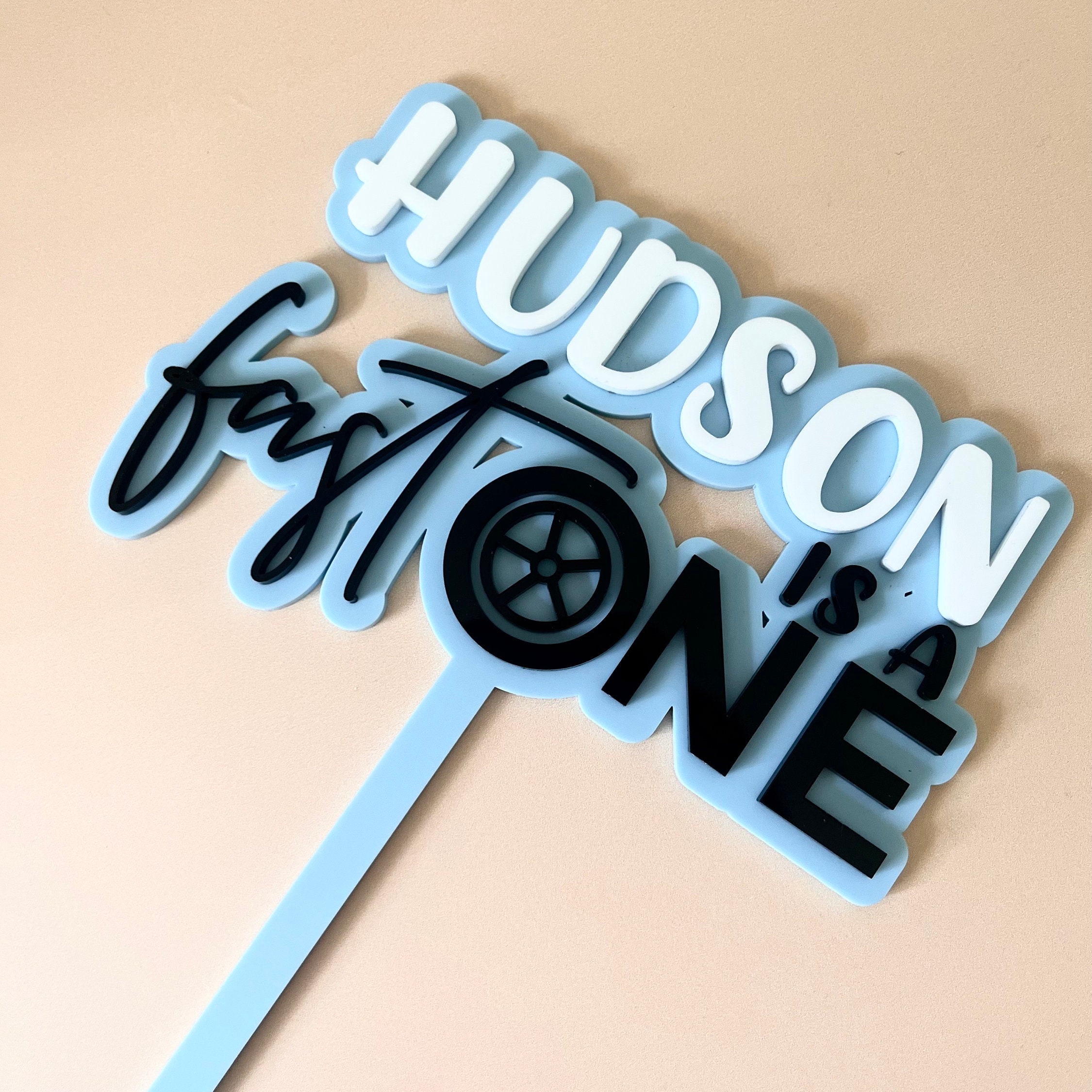 Fast One Cake Topper Personalised Topper - Etsy