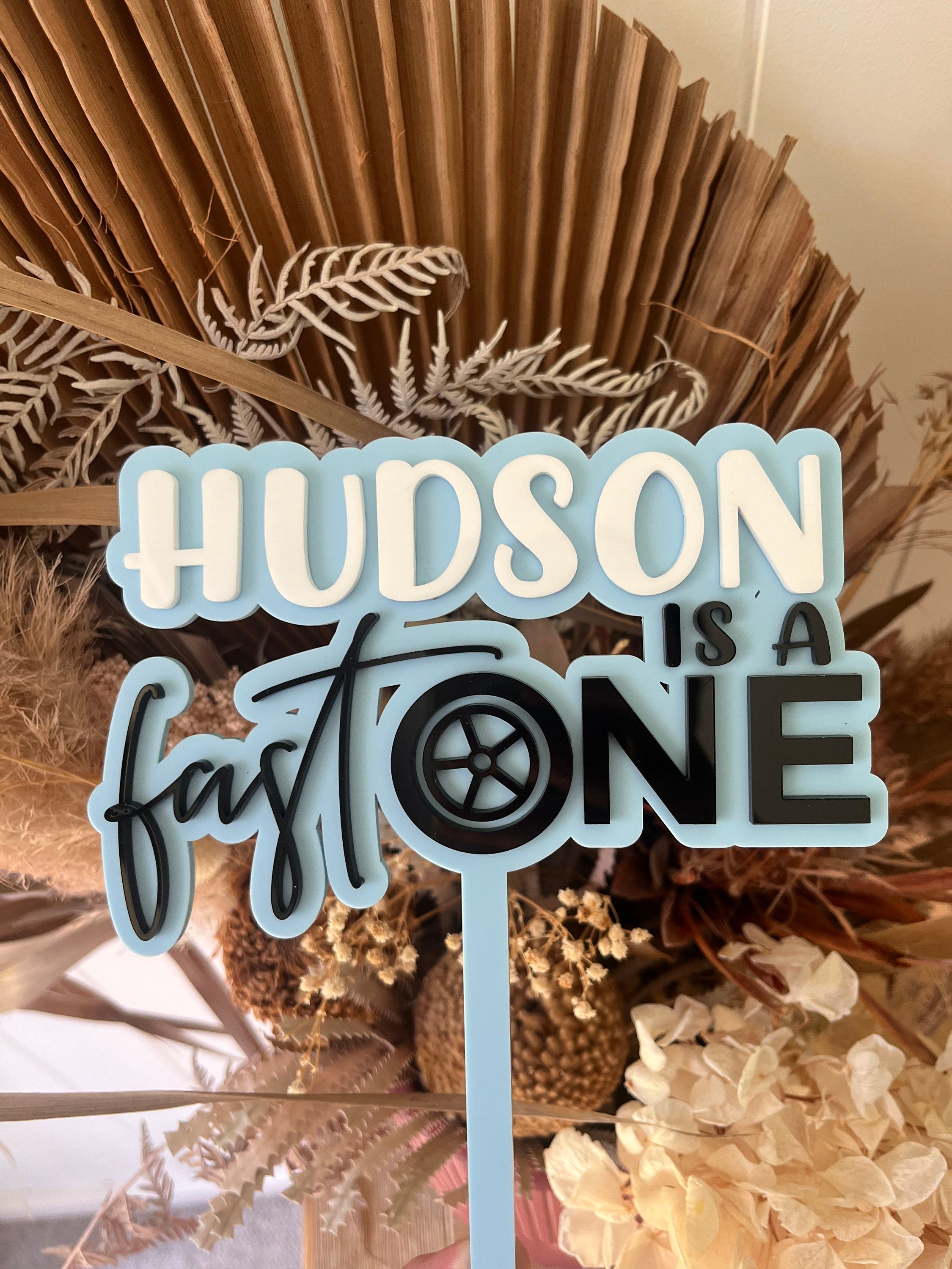 Fast One Cake Topper Personalised Topper - Etsy