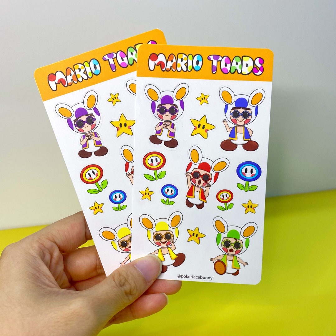 Super Mario Sticker Sheet | Notebook Sticker | Scrapbook Sticker ...
