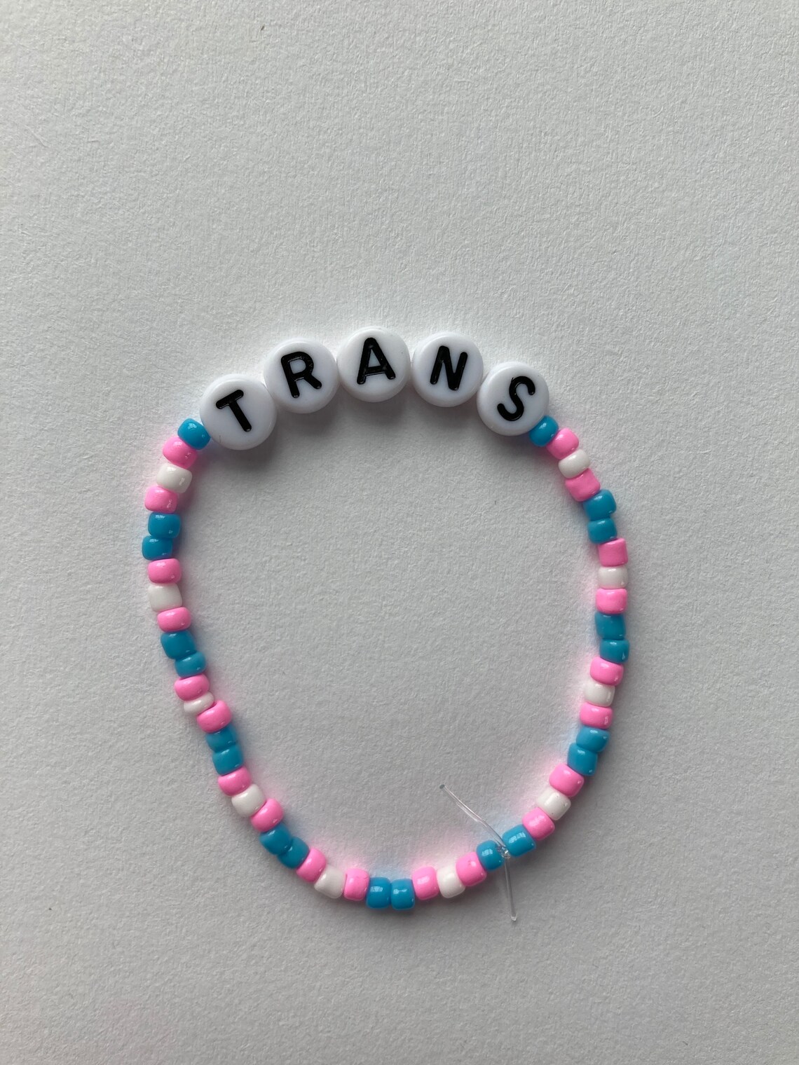 Transgender Pride Flag Name Bracelet Custom LGBTQ Trans - Etsy