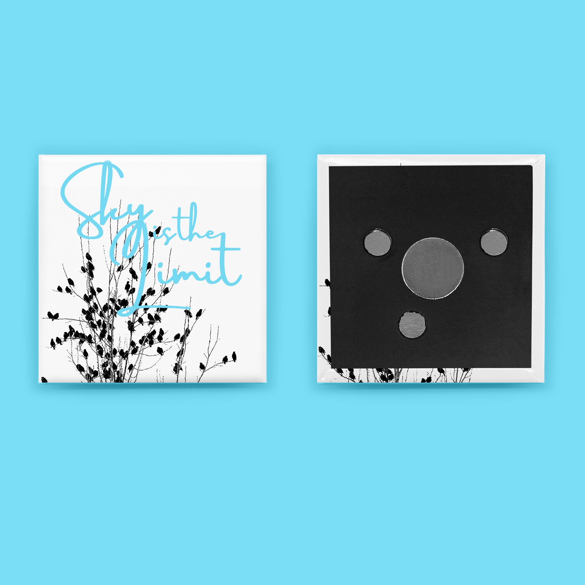 2 in Square Button Magnet Back Mockup & Template | Smart Object PSD ...