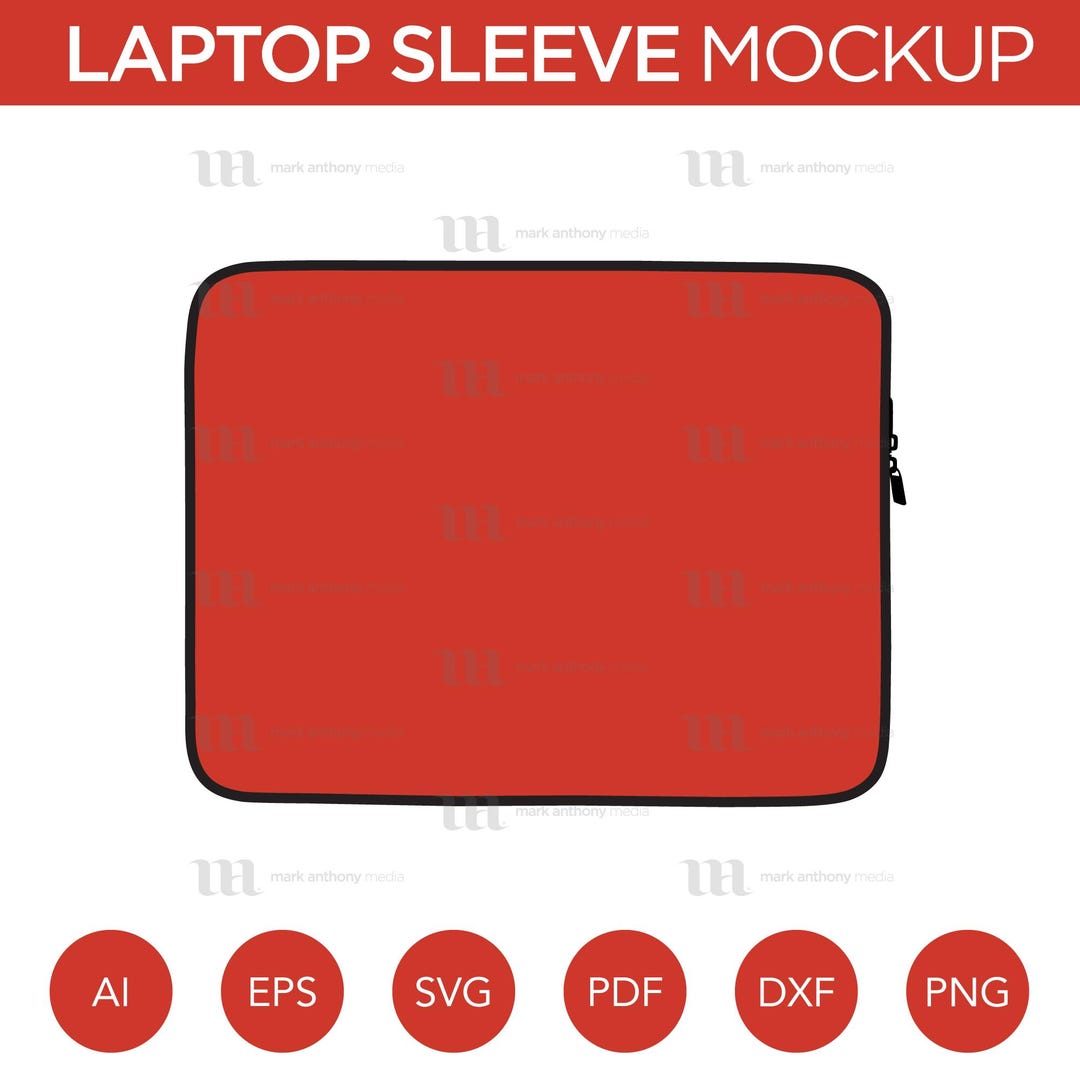 Laptop Sleeve - Mockup and Template - 1 Angle, 1 Style, Layered ...