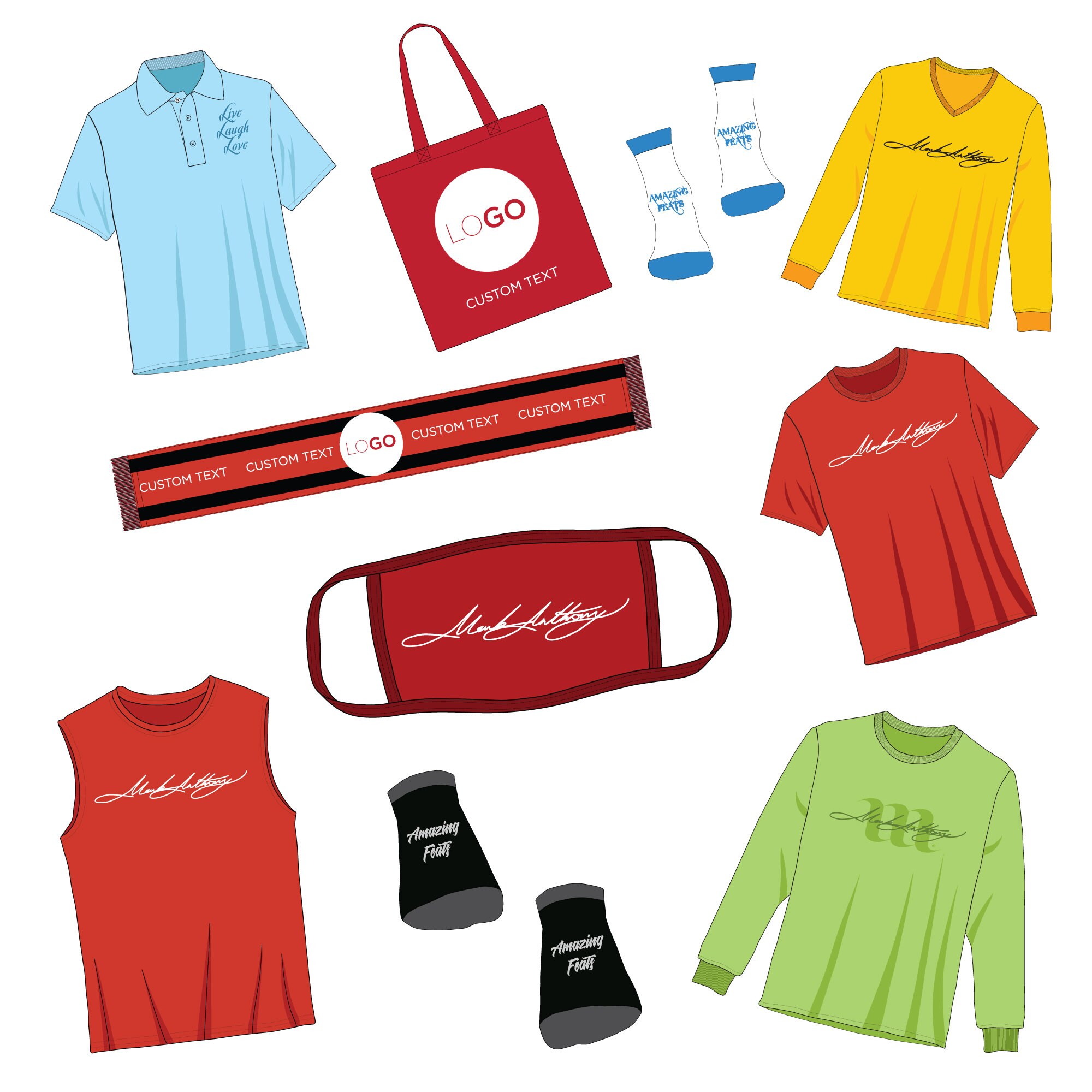 Apparel Mega Bundle - Mockup and Template - 70+ Total Files, Multiple ...