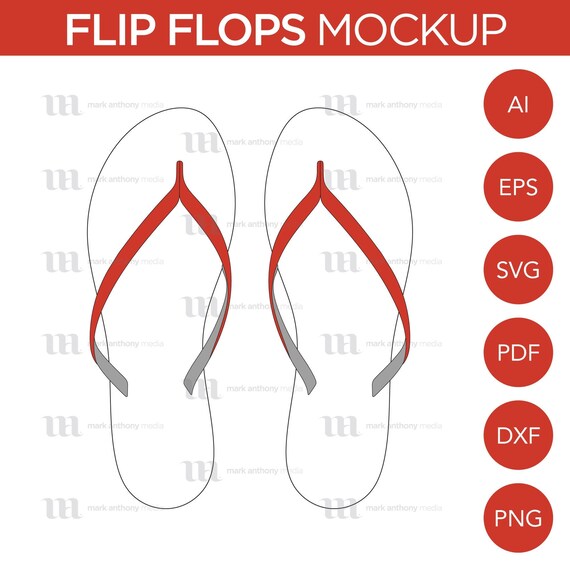 Flip Flops Mockup and Template 2 Angles 1 Style Layered - Etsy