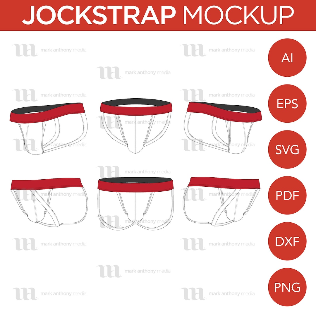 Jockstrap Mockup and Template 6 Angles, Layered, Detailed and Editable ...