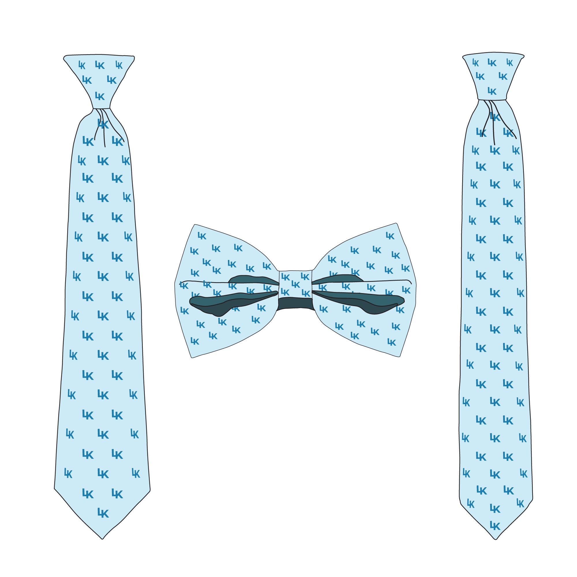 Necktie Bundle - Mockup and Template - 2 Angles, 3 Styles, Layered ...