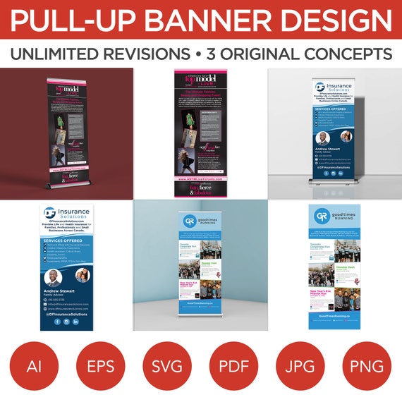 Pull-up Banner Design Sign Design Branding Marketing Brand | Etsy