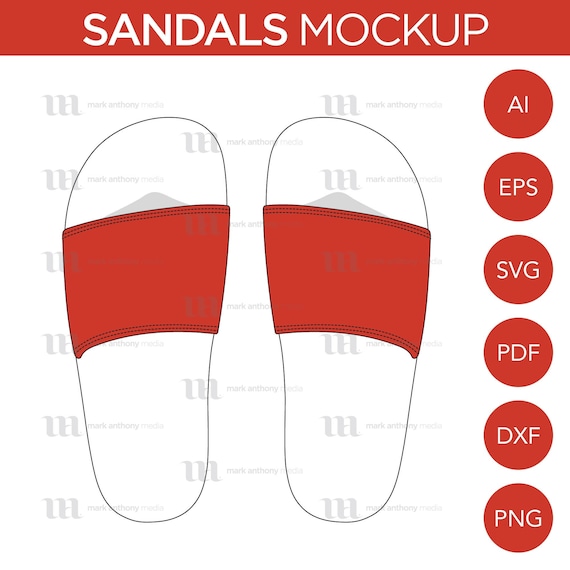 Sandals/slides Mockup and Template 2 Angles 1 Style - Etsy