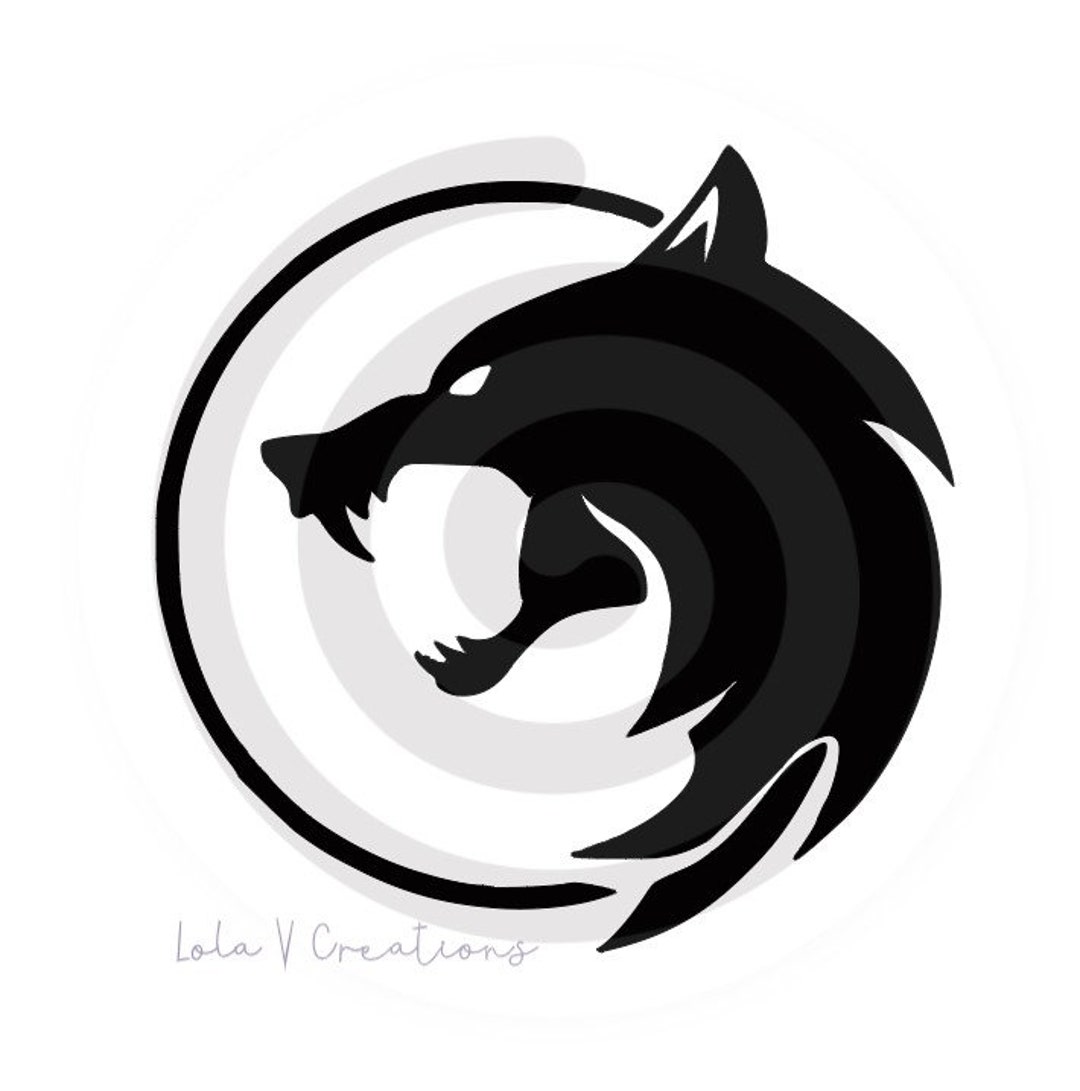 White Wolf Medallion Decal - Etsy