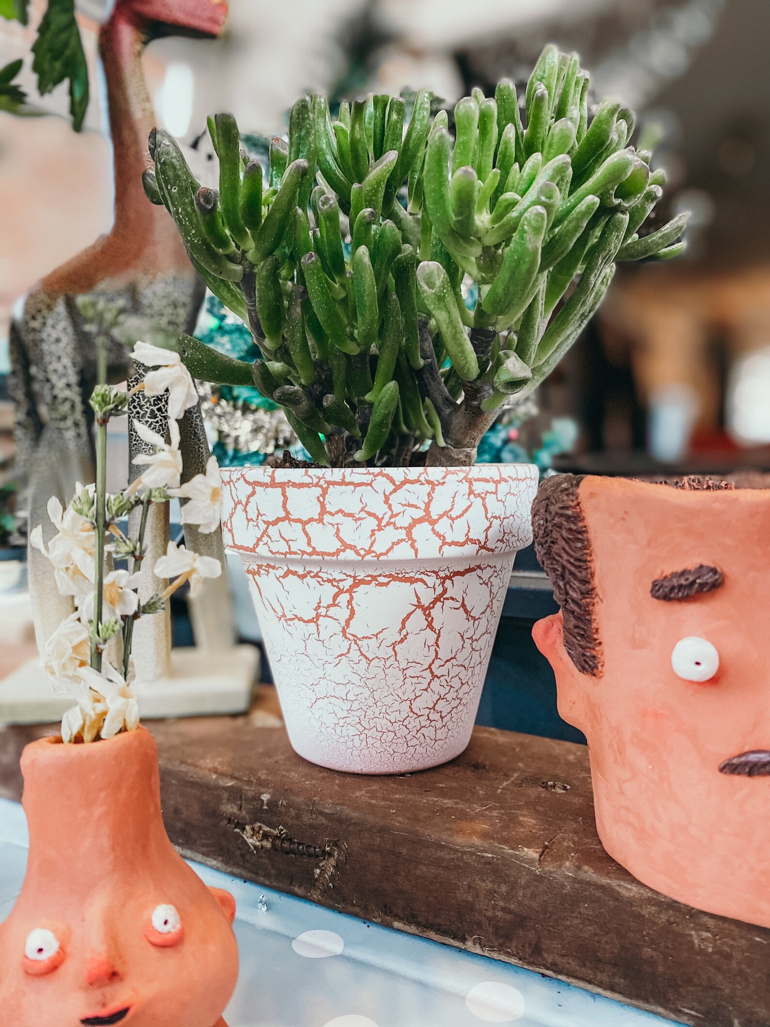 Crackle pretty Ugly Plant Pot - Etsy