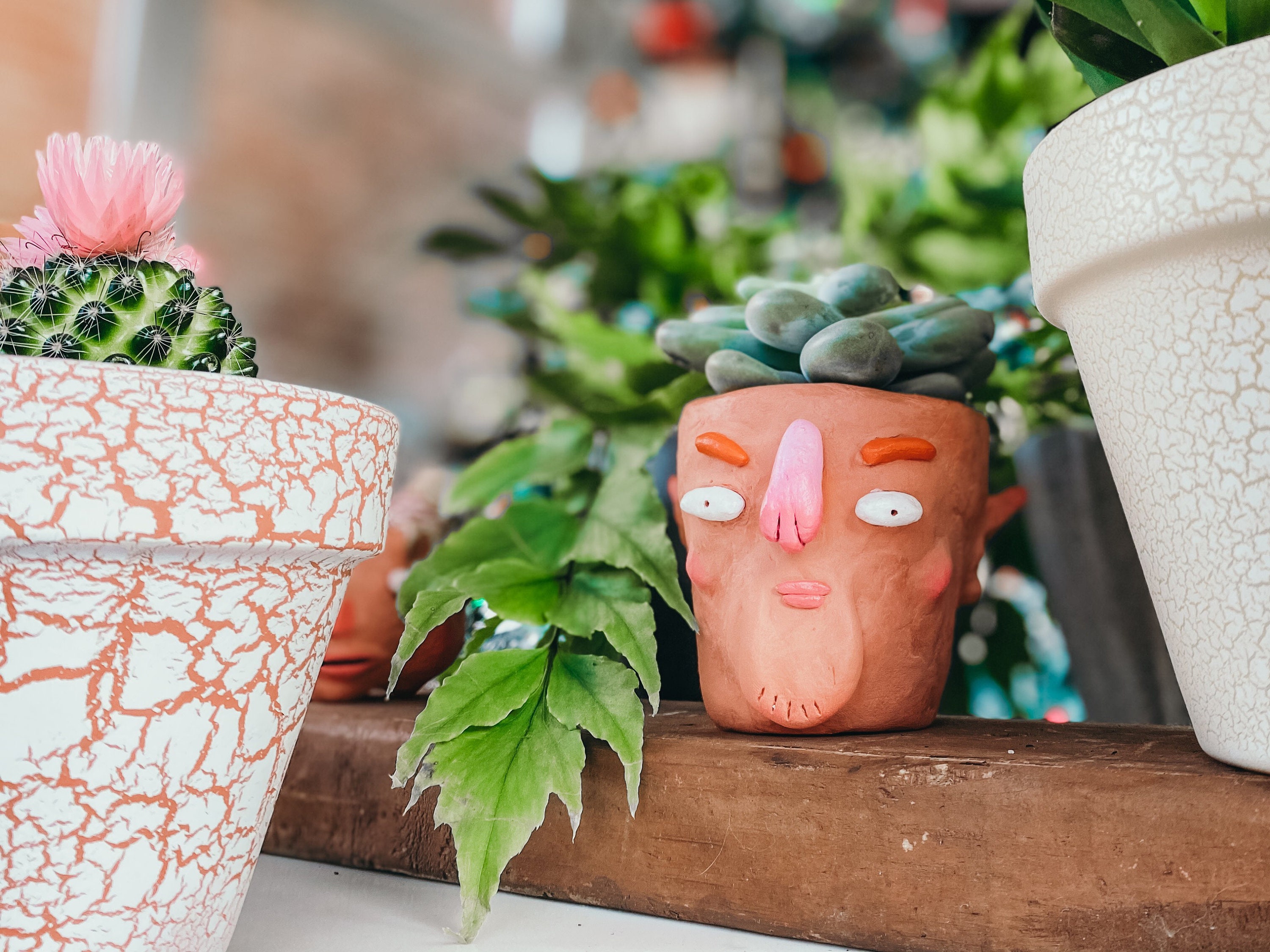 Crackle pretty Ugly Plant Pot - Etsy