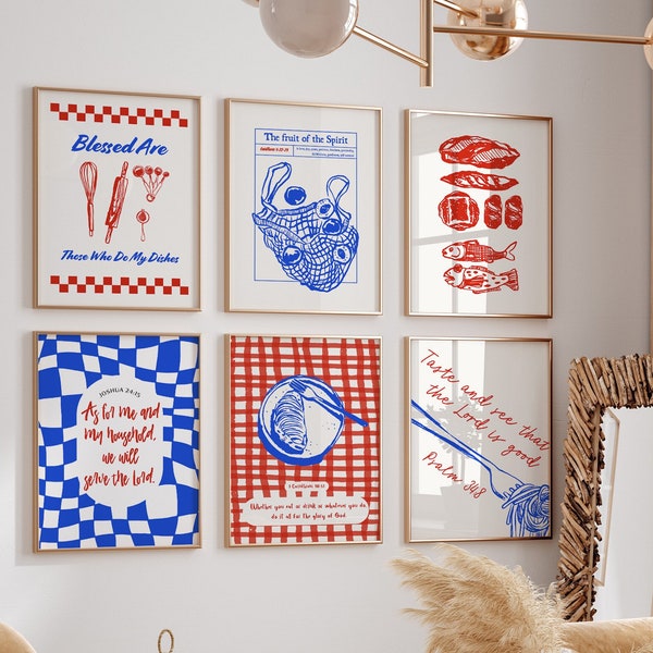 Blue Kitchen Art - Etsy