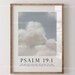 Psalm 19:1 Print, Printable Bible Wall Art, Sky Cloud Heaven Scripture ...