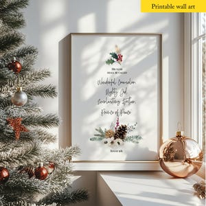 Isiah 9:6, He Shall Be Called, Printable Christmas Wall Art, Christian ...