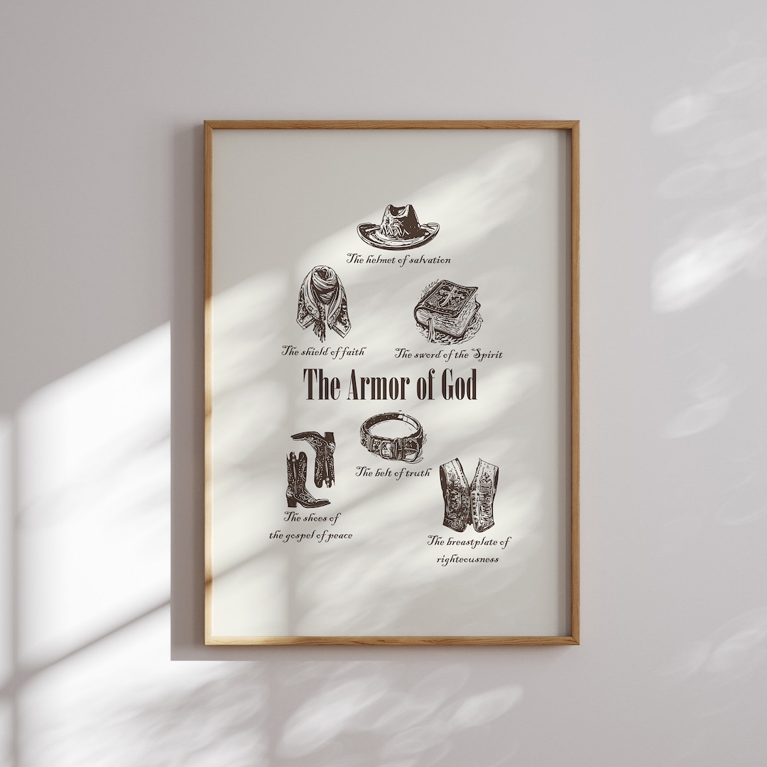 Vintage Western "armor of God" Christian Wall Art (digital Download) - Etsy