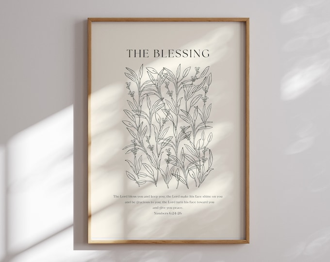 8x10, 5x7 Lord Bless You and Keep You Numbers 6:24-26 Print Make His ...