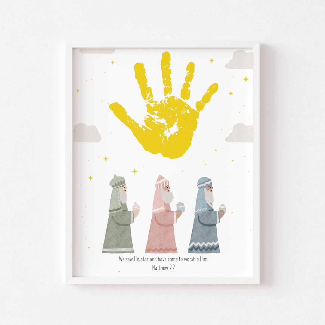 Three Wise Men Handprint Craft Printable, Christian Christmas, Holiday ...
