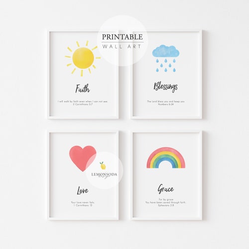 ABC Scripture Cards Abc's of God Scripture Art Christian | Etsy Australia