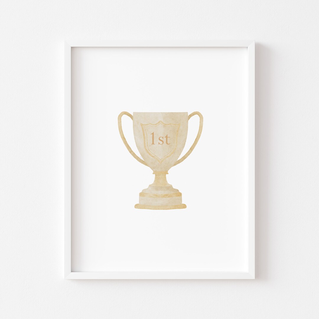 Watercolor Trophy Wall Art: Sports Nursery Decor (digital Print) - Etsy