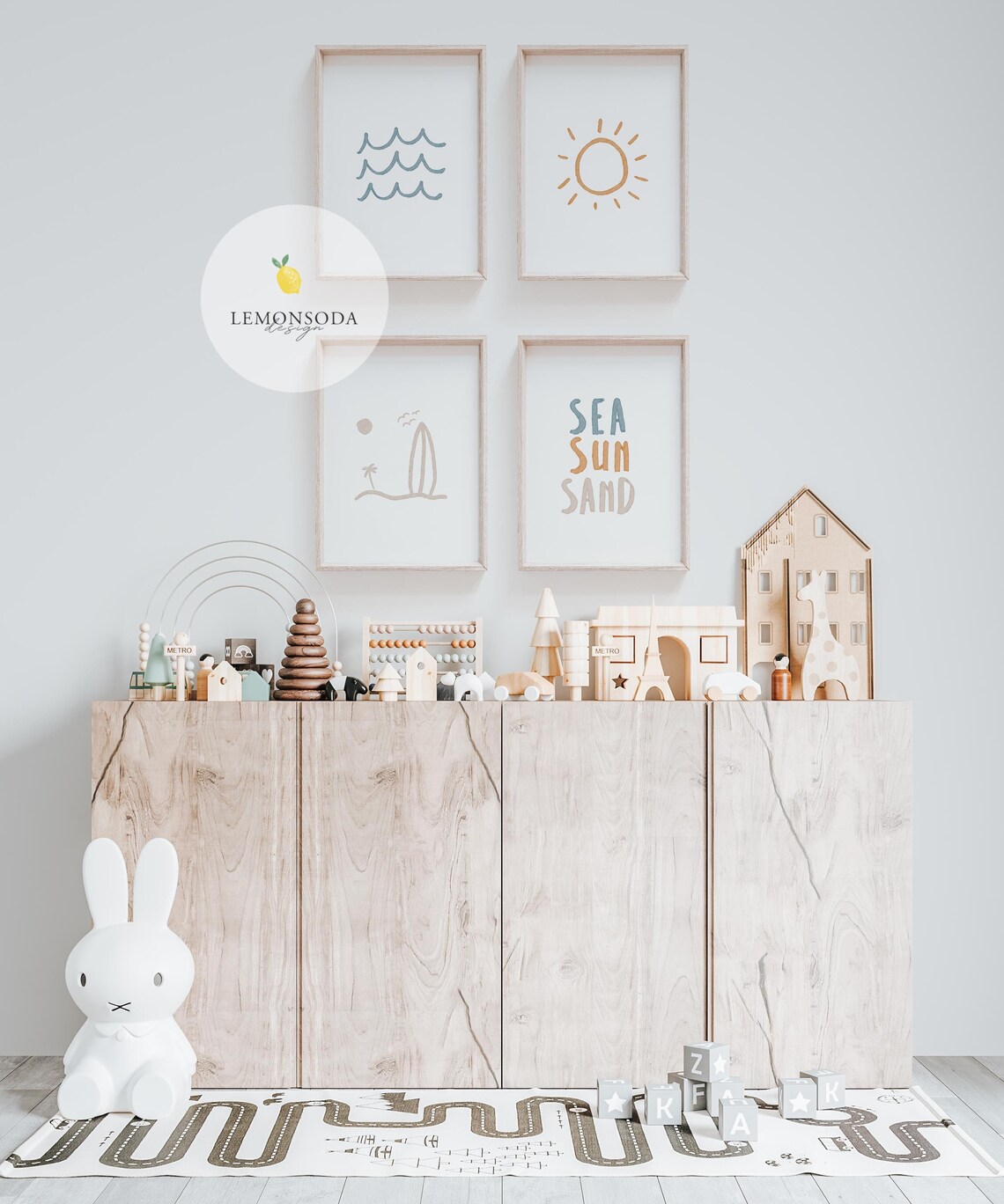 Summer Nursery Wall Art Beach Ocean Nursery Decor Set of 4 - Etsy