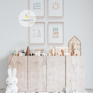 Summer Nursery Wall Art, Beach Ocean Nursery Decor, Set of 4 Prints ...