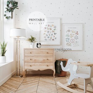 Printable Animal Alphabet Print ,animal ABC Numbers Decor, Neutral ...