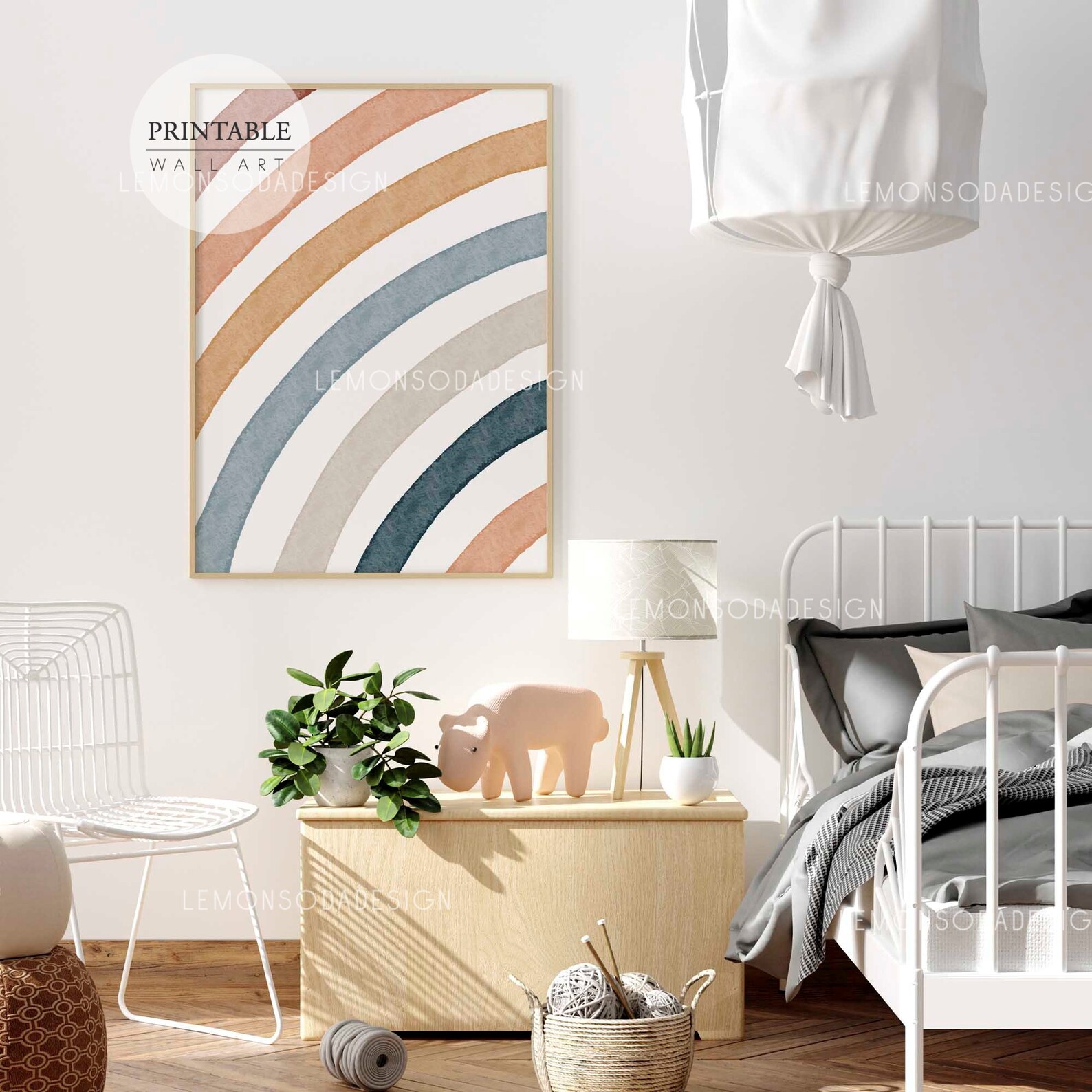 Printable Nursery Boho Rainbow Decor Neutral Boho Rainbow - Etsy