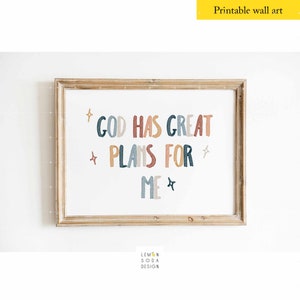 God Has a Plans for You Christian Kids Scripture Art: Boho Nursery ...