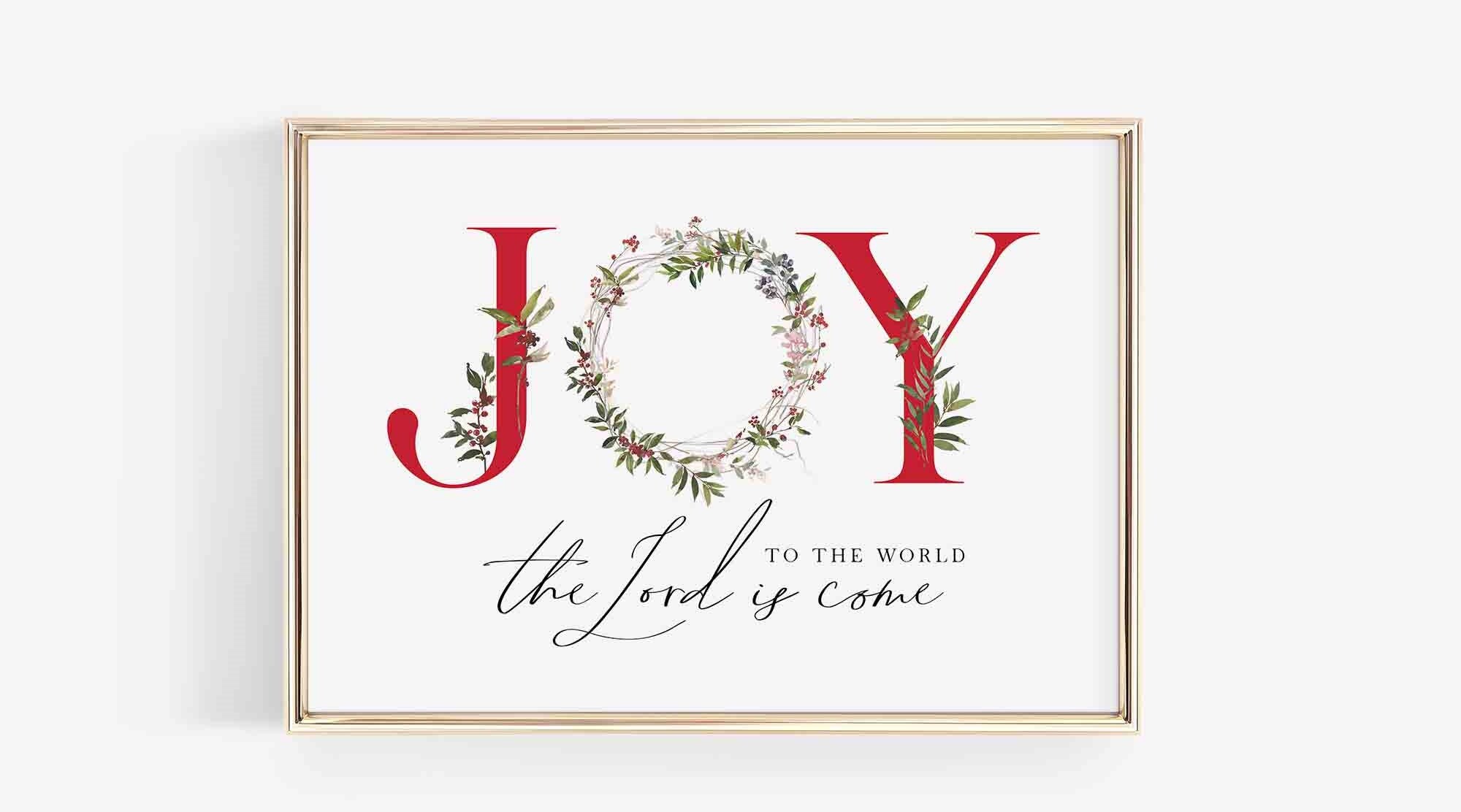 Joy to the World Print Christmas Wall Decor Joy to the World - Etsy