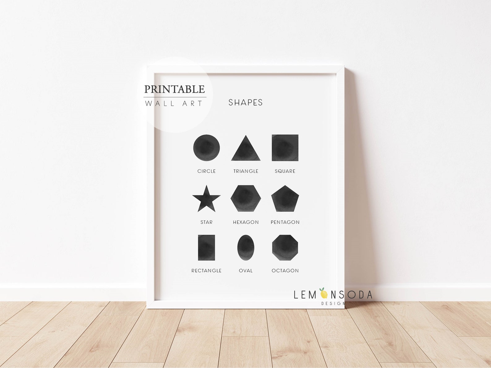 Black Alphabet Poster Set of 4 Educational Print Modern | Etsy