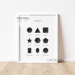 Black Alphabet Poster, Set of 4 Educational Print, Modern Black Nursery ...