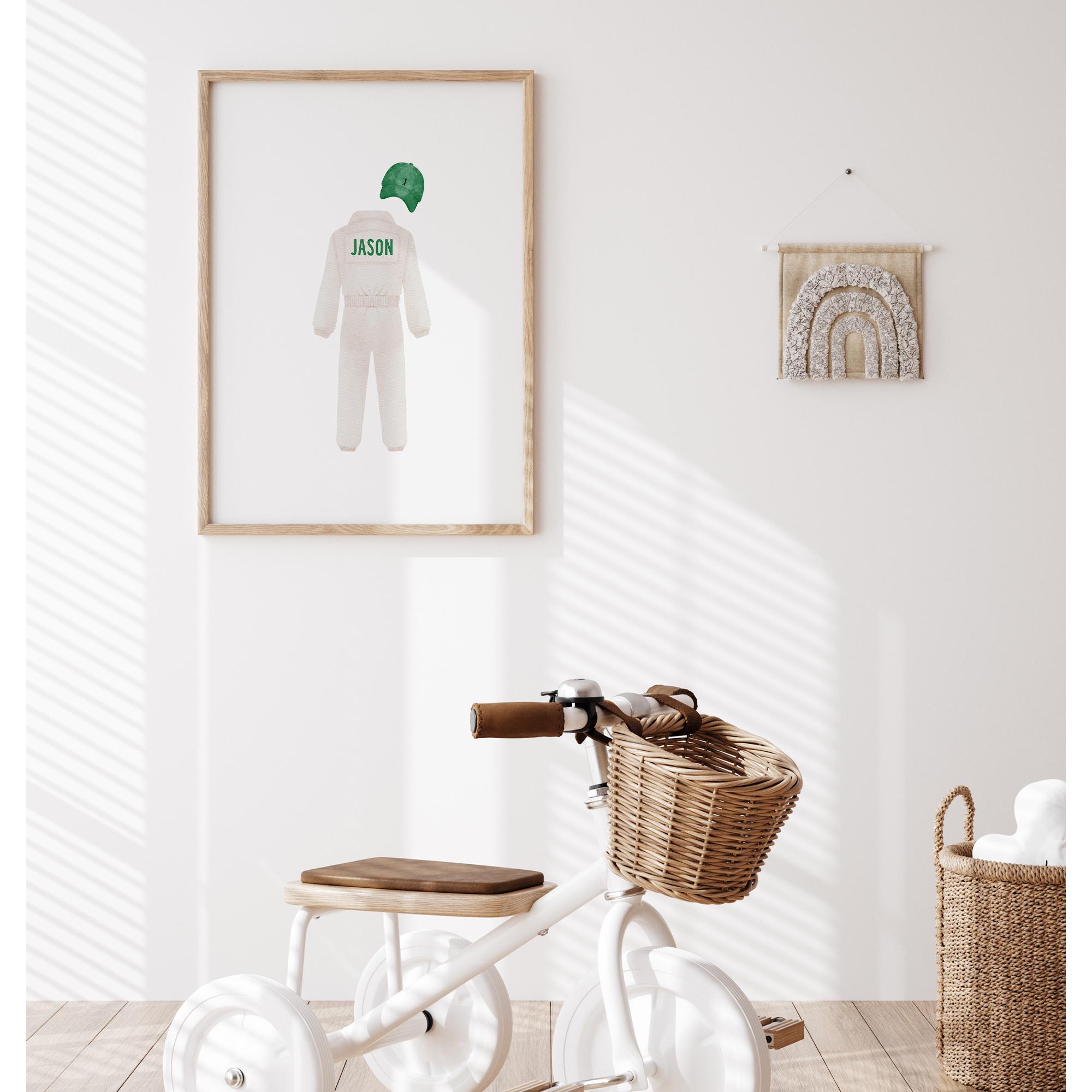 Personalized Golf Caddie Uniform Print: Custom Vintage Sports Nursery ...