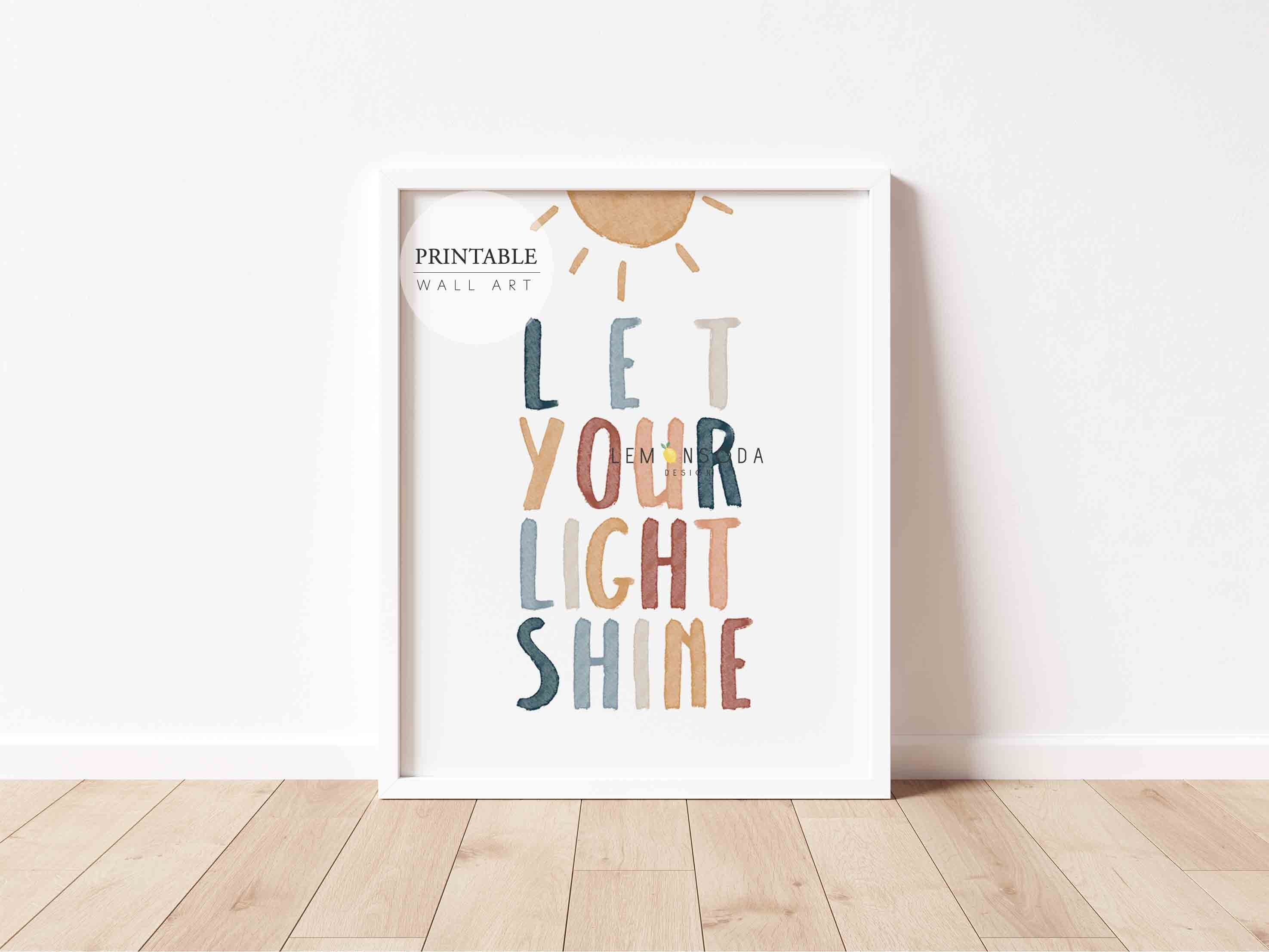 Matthew 5:16 Let Your Light Shine PRINTABLE Christian Nursery - Etsy Canada