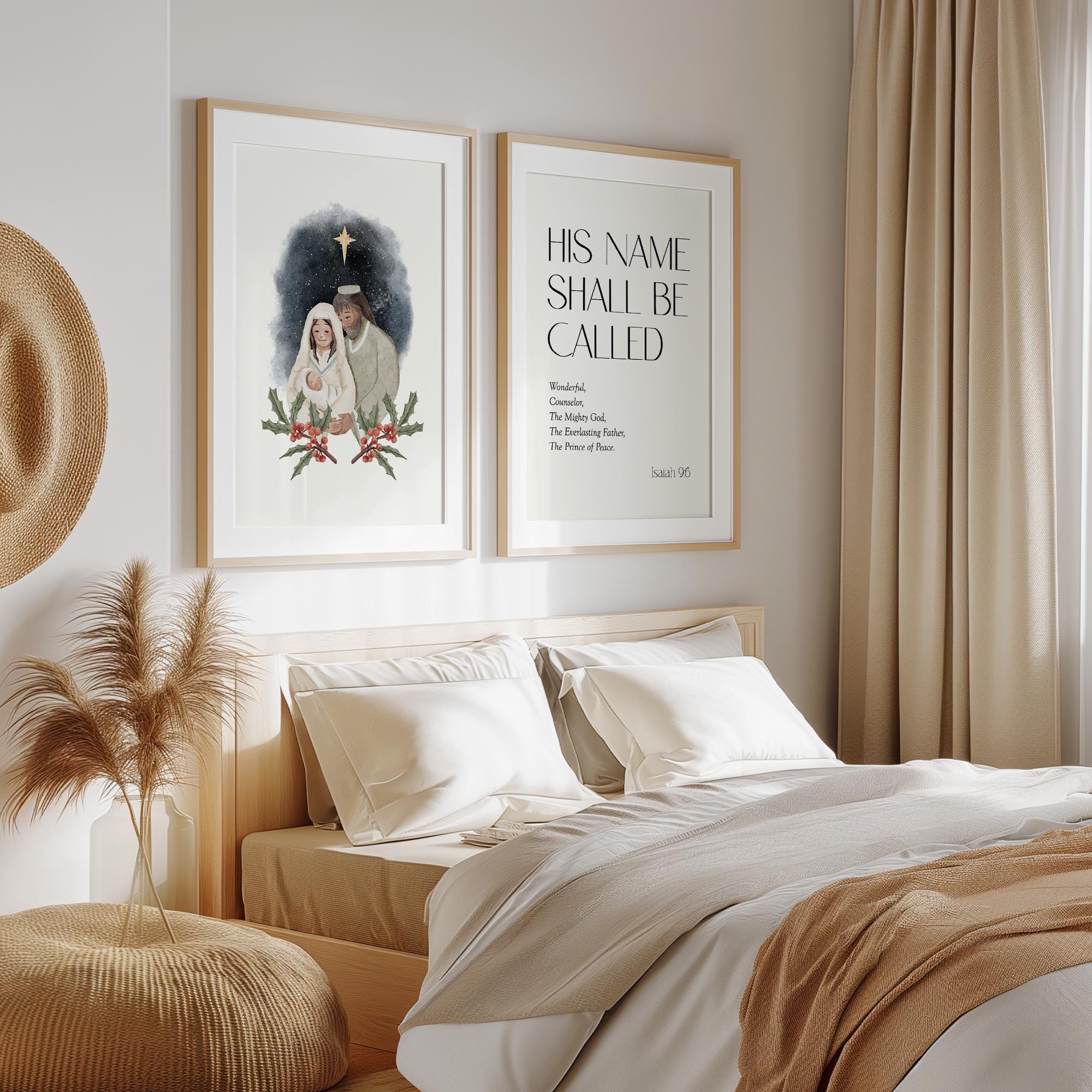 Nativity Christmas Print: Bible Verse Wall Art (digital Download ...