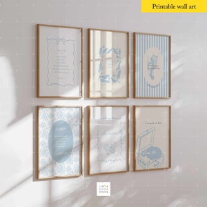 Modern Blue Aesthetic Christian Bible Verse Set of 6 Bundles Blue ...