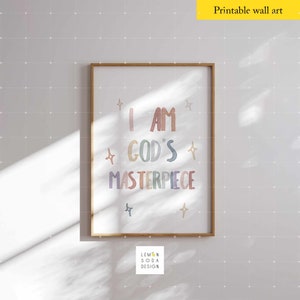 Pastel Christian Kids Bible Verse Set of 6 Digital Prints, Church ...