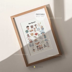 Kids Bible Alphabet Print, Printable Christians Educational Wall Art ...