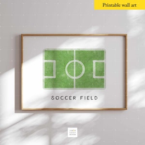 Soccer Wall Art Set of 6 Gallery Digital Prints, Vintage Sports Nursery ...