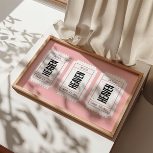 Pink Heaven Ticket Print, Christian Wall Decor (digital Download) - Etsy