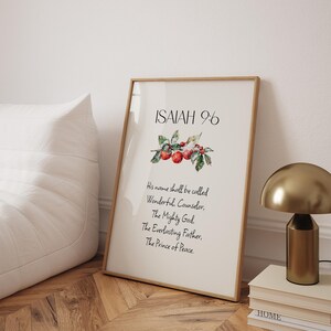Christmas Bible Verse Isaiah 9:6 Digital Print, Religious Christian ...