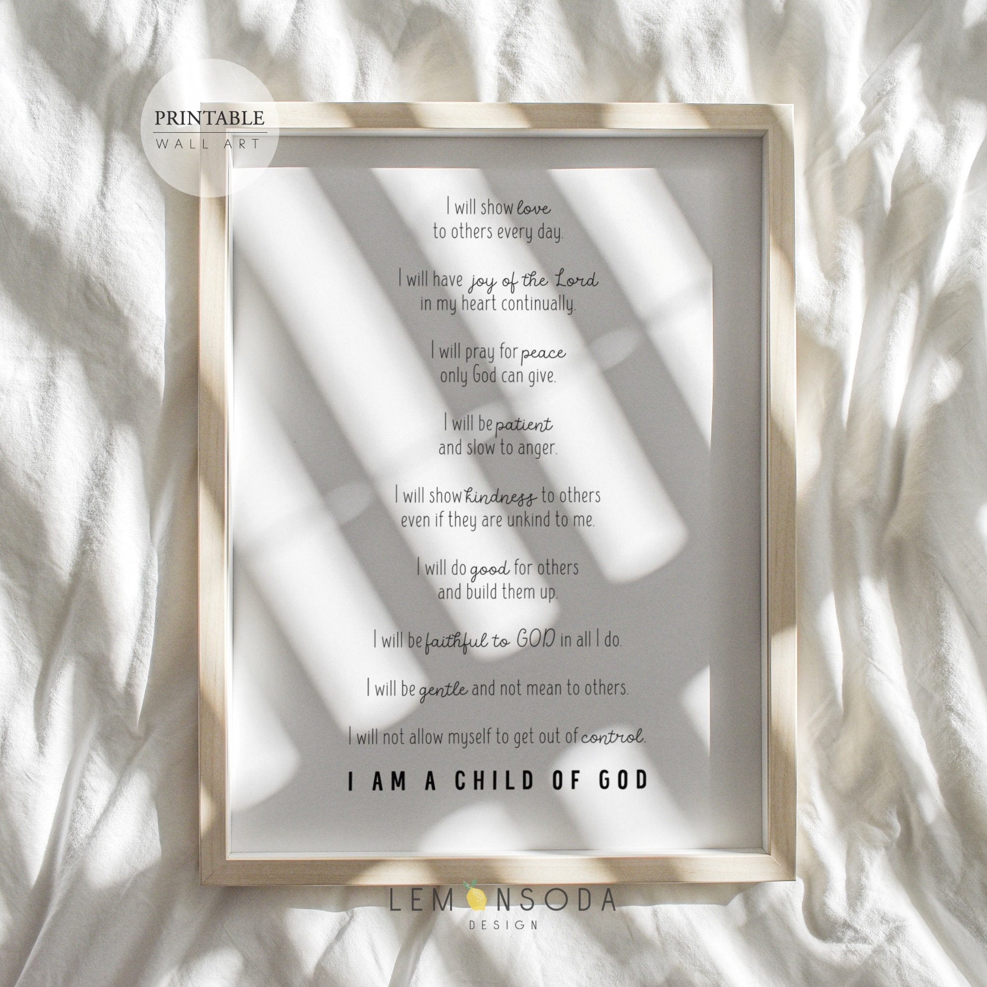 Boho Nursery Bible Wall Decor Kids Bible Affirmation Wall | Etsy