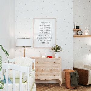 Affirmations Print, Nursery Affirmations Print, I Am Loved Print, Kid ...